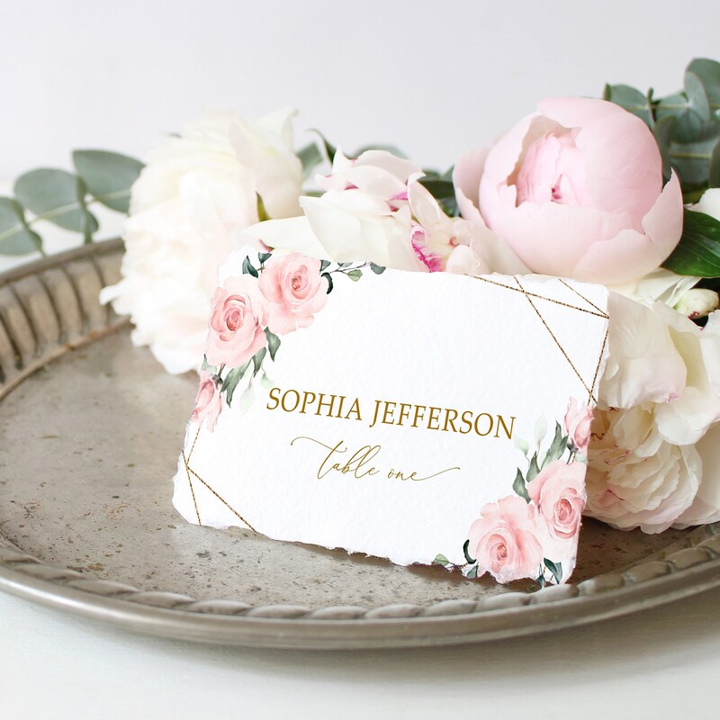 Floral Place Cards - Etsy