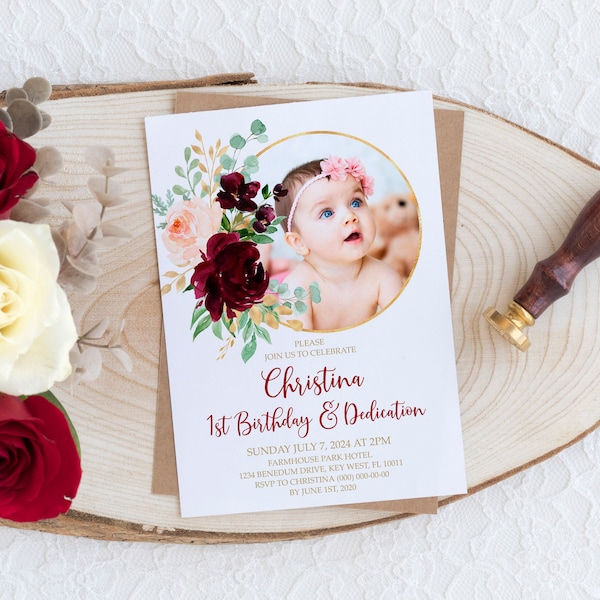 Dedication and Birthday Invitation - Etsy