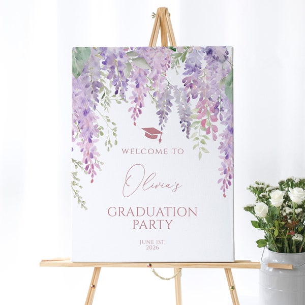 Graduation Party Purple Sign - Etsy