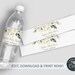 EDITABLE White Flowers Bottle Label Water Labels Printable - Etsy