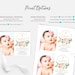 Floral Dedication Invitation, EDITABLE Template, Printable Photo Blush ...