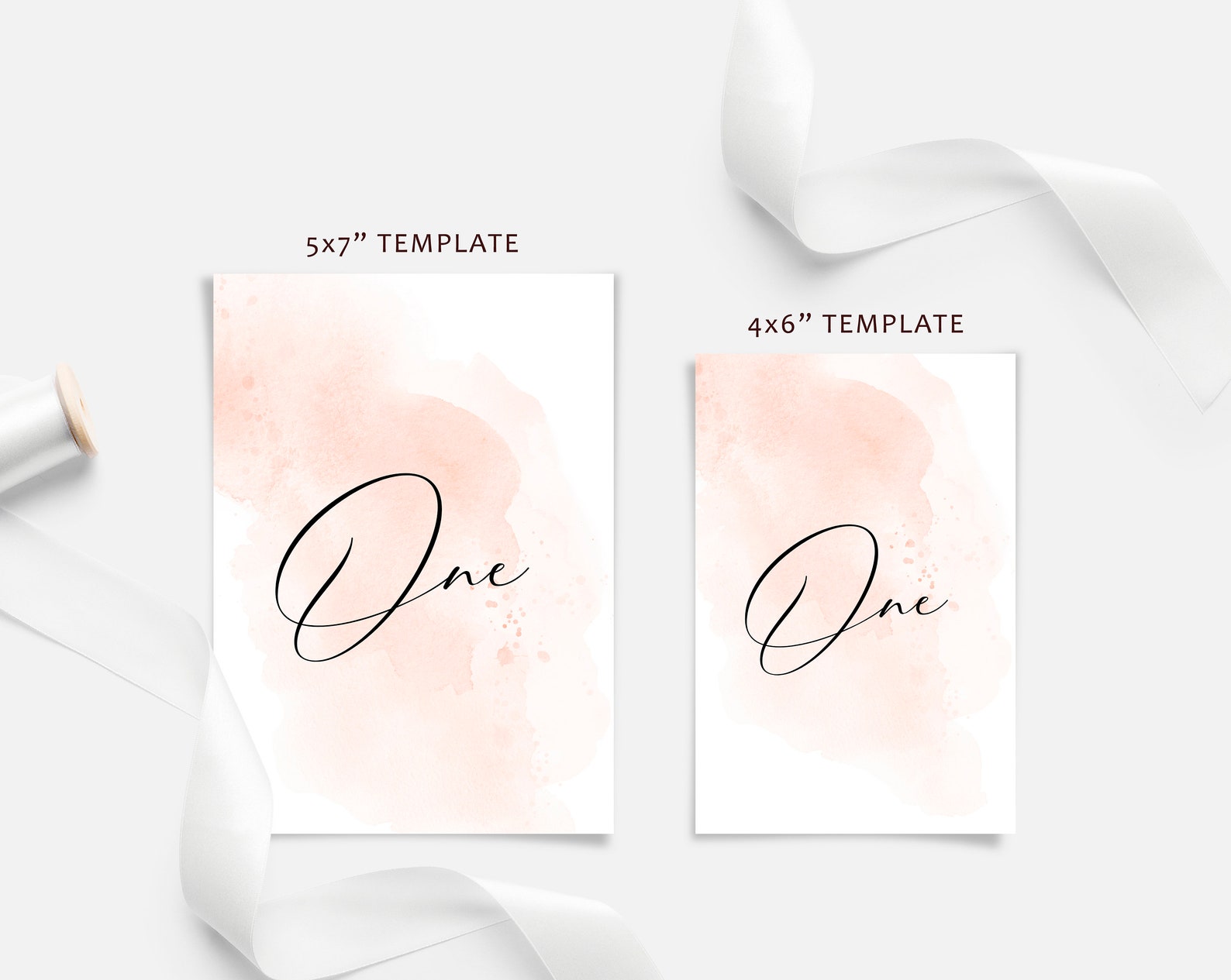 Blush Watercolor Wedding Table Numbers EDITABLE Template - Etsy