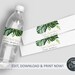 Tropical Greenery Bottle Label: Editable Template (instant Download) - Etsy