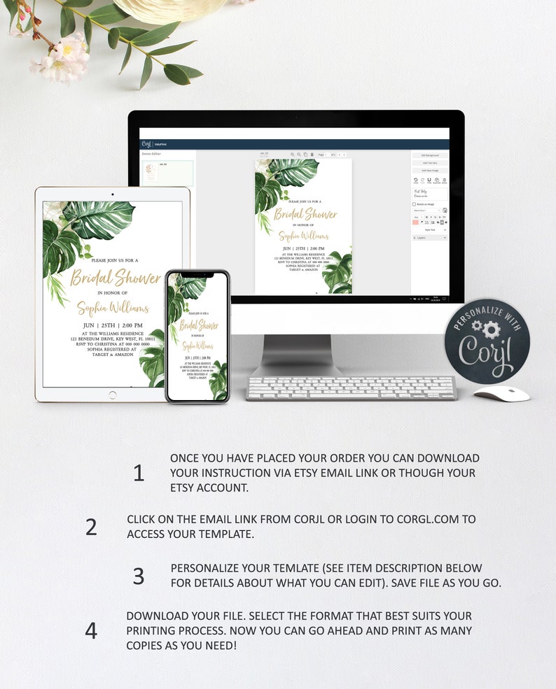 Editable Greenery Alphabet Banner Template Printable Baby - Etsy