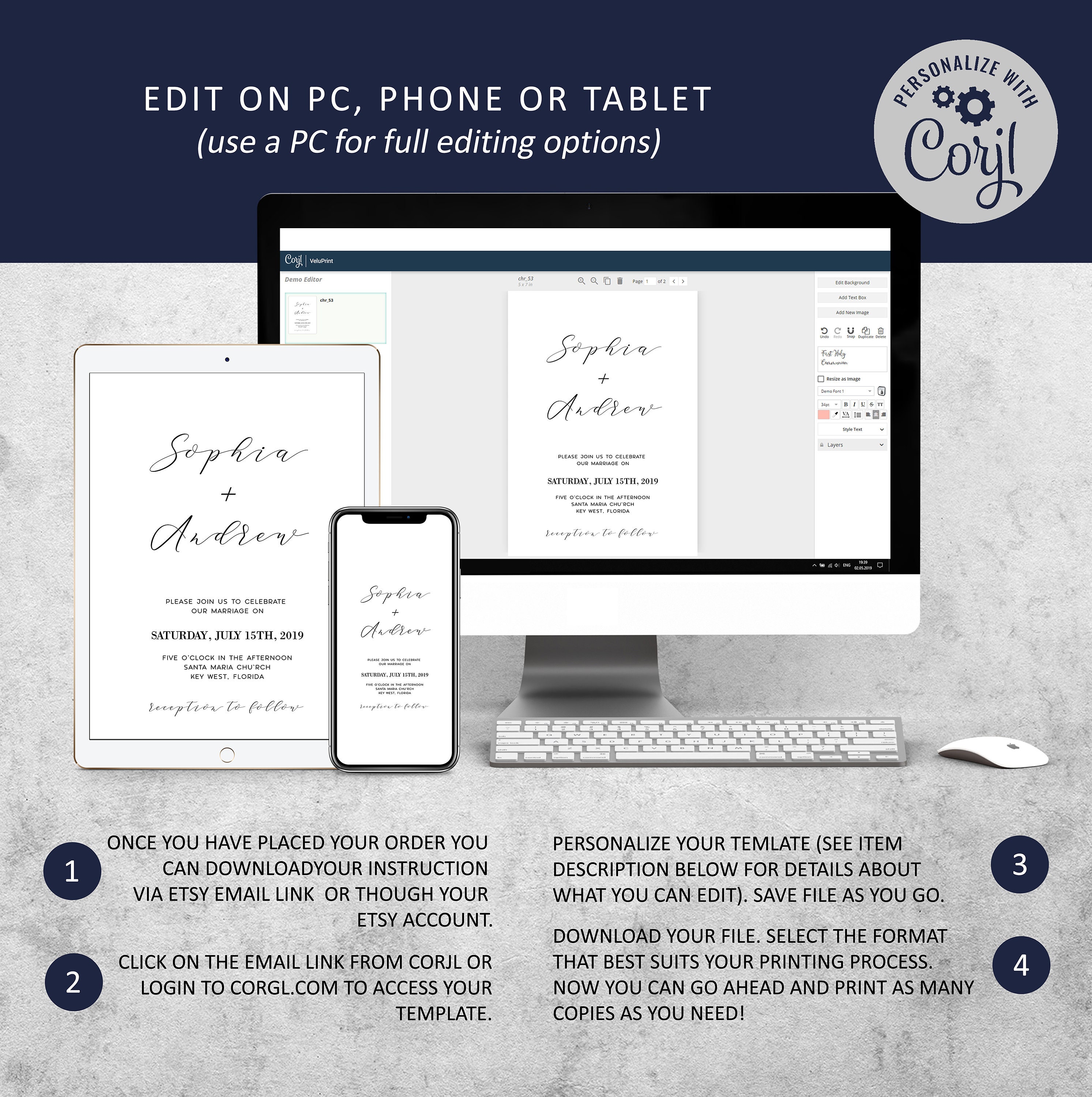 Editable Blush Pink Floral Place Cards Printable Place Card | Etsy