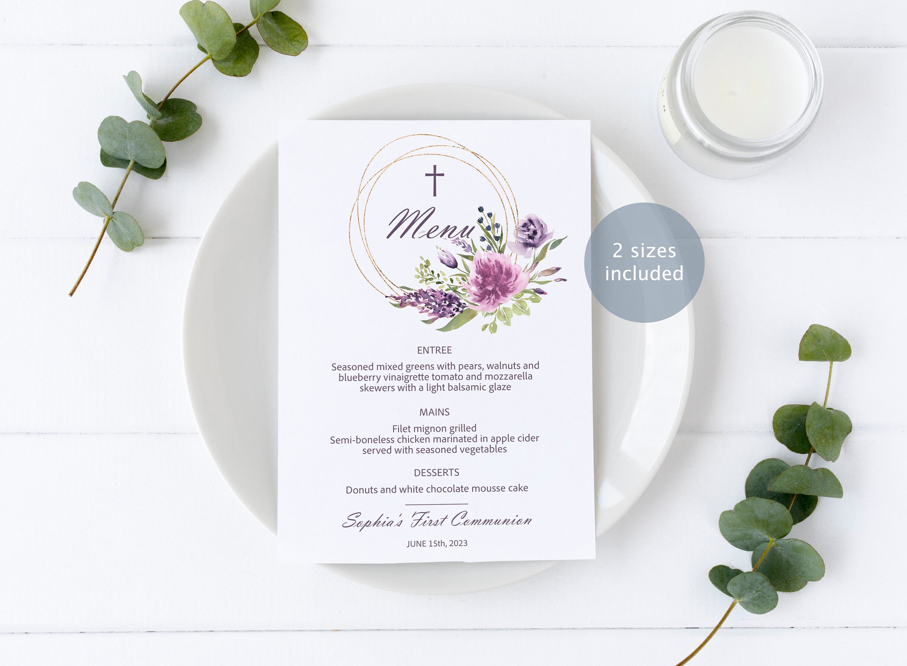 First Communion Buffet Menu
