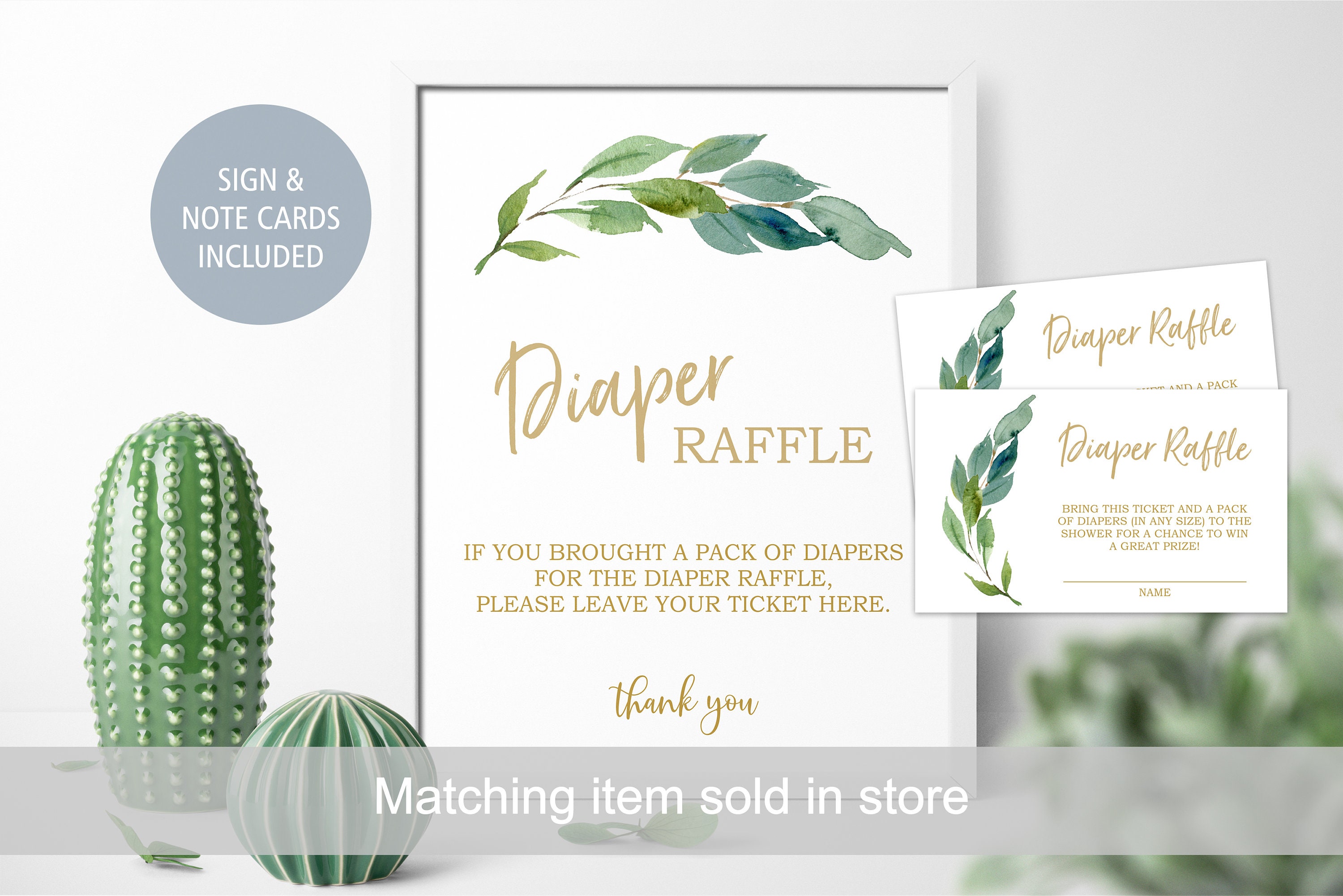 Greenery Late Night Diapers Game Sign EDITABLE Template | Etsy