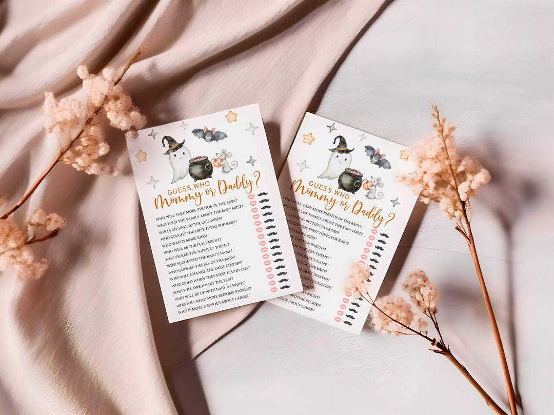 A Little Boo Guess Who Mommy or Daddy Baby Shower Game, EDITABLE ...