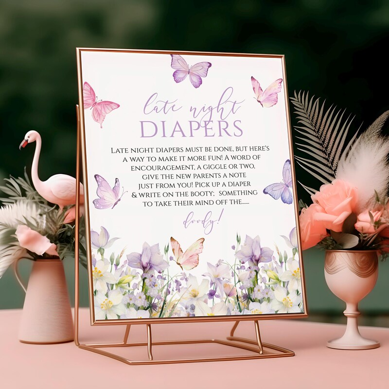 Late Night Diapers Sign Etsy