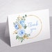 Blue Flower Thank You Card Printable Thank You Note Card - Etsy