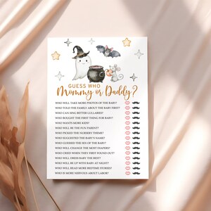 A Little Boo Guess Who Mommy or Daddy Baby Shower Game, EDITABLE ...