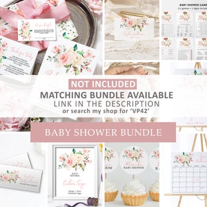 Editable Blush Pink Floral Place Cards, Printable Place Card Template ...