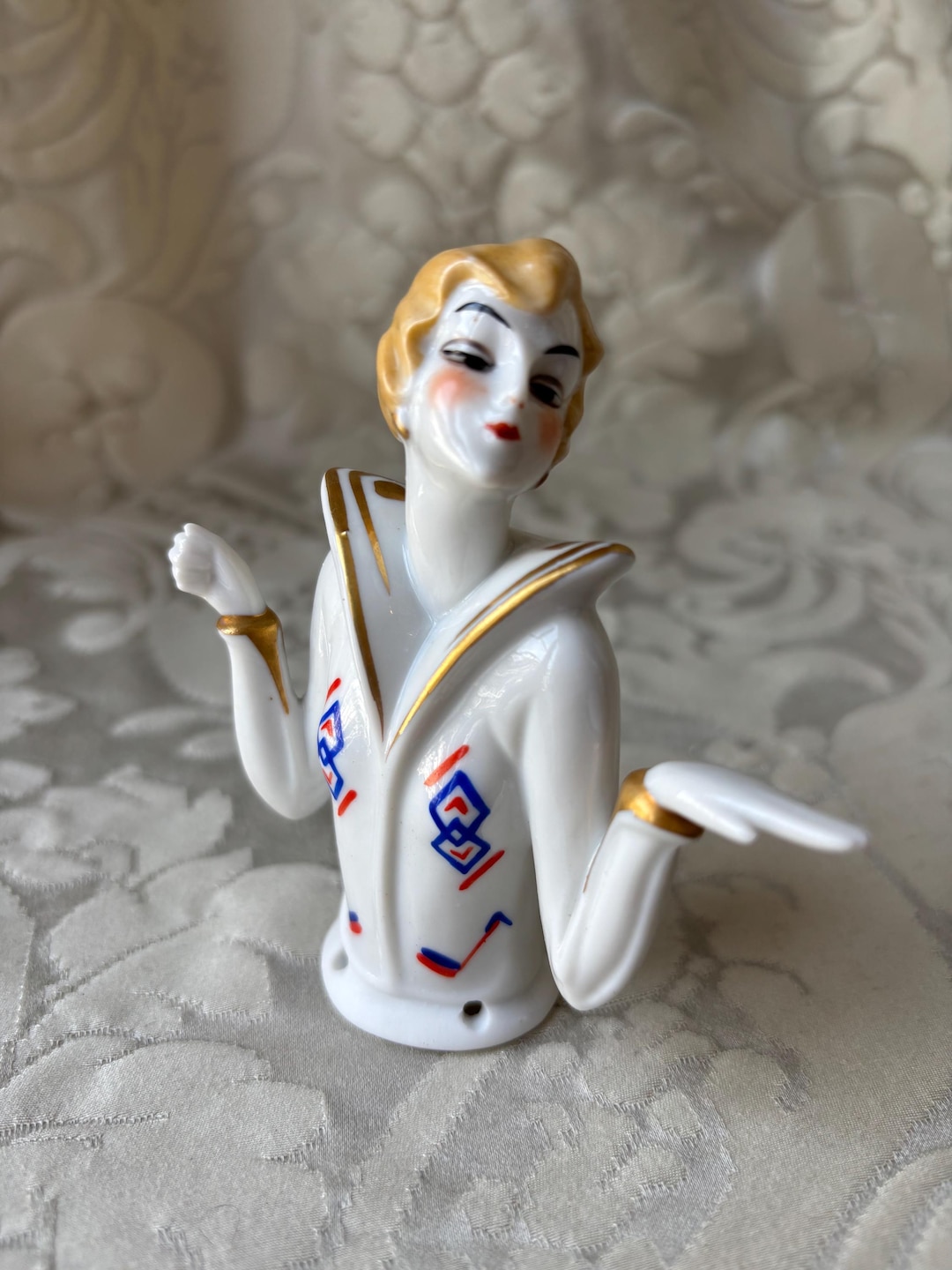 Exceptionnal , Large and Rare Art Déco Fasold & Stauch Half Doll/demi ...