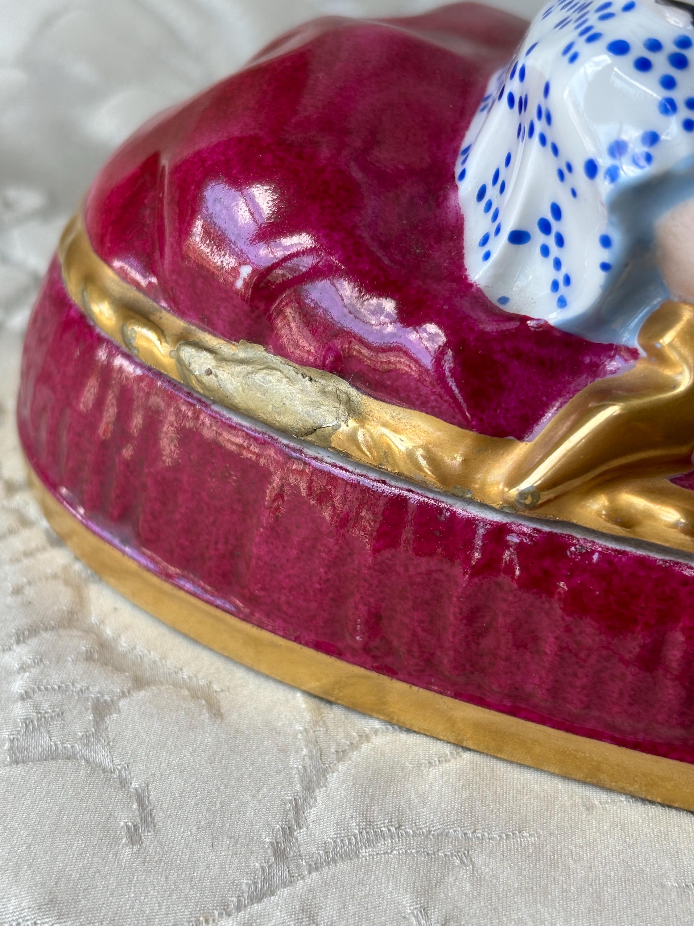 Exceptionnal French Limoges Art Deco Porcelain Box/1920/ Powder Box ...