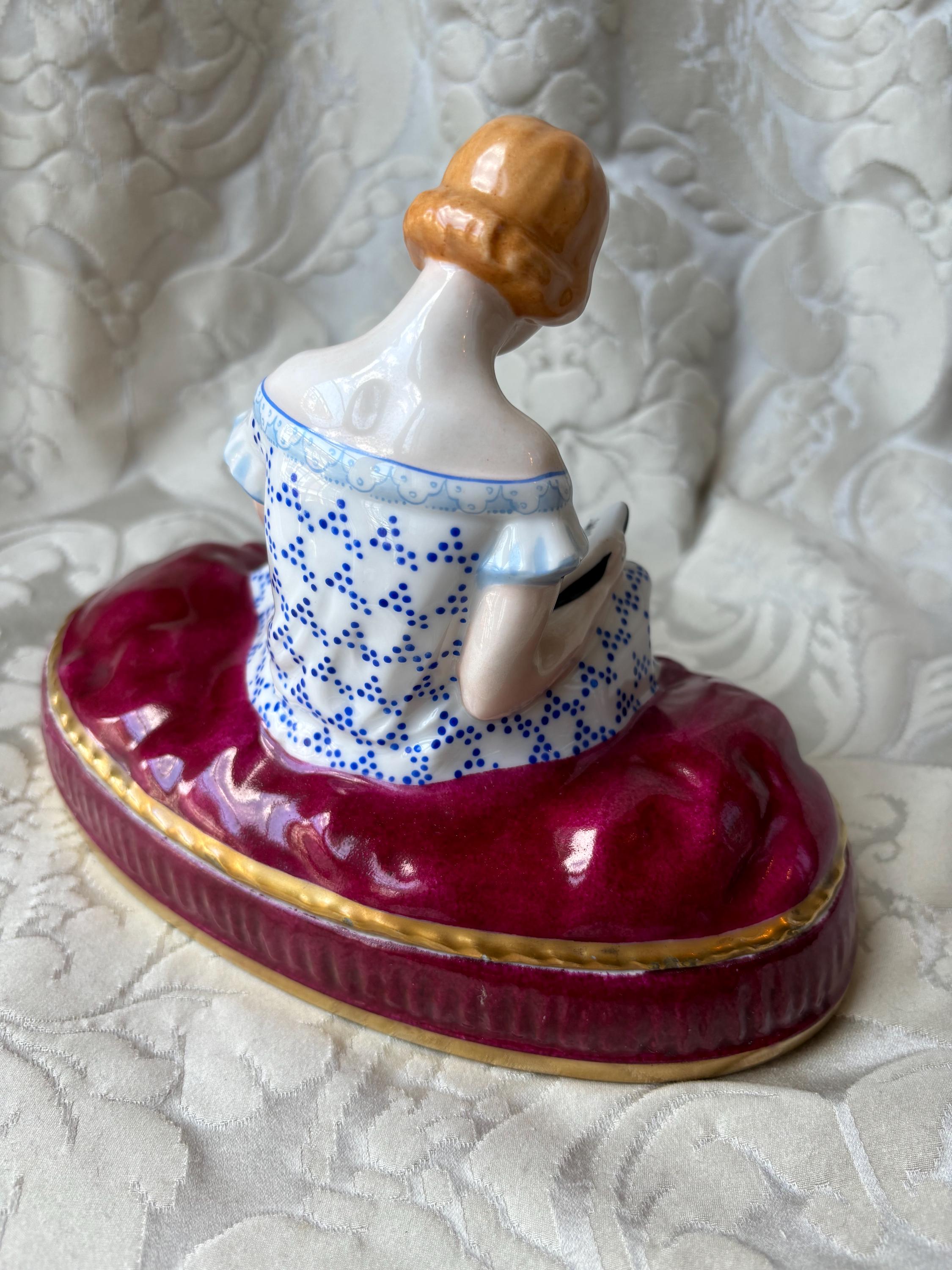 Exceptionnal French Limoges Art Deco Porcelain Box/1920/ Powder Box ...