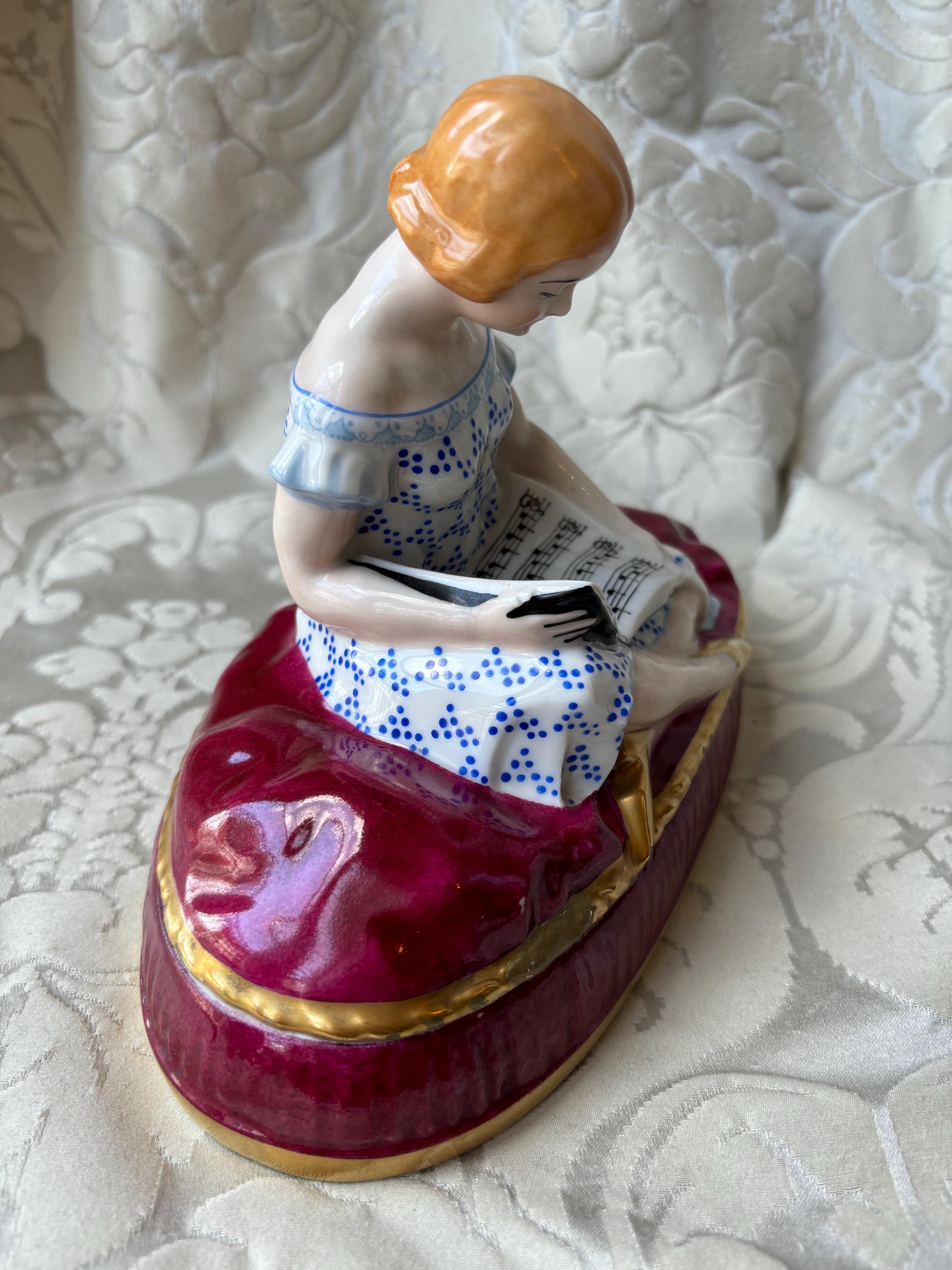 Exceptionnal French Limoges Art Deco Porcelain Box/1920/ Powder Box ...