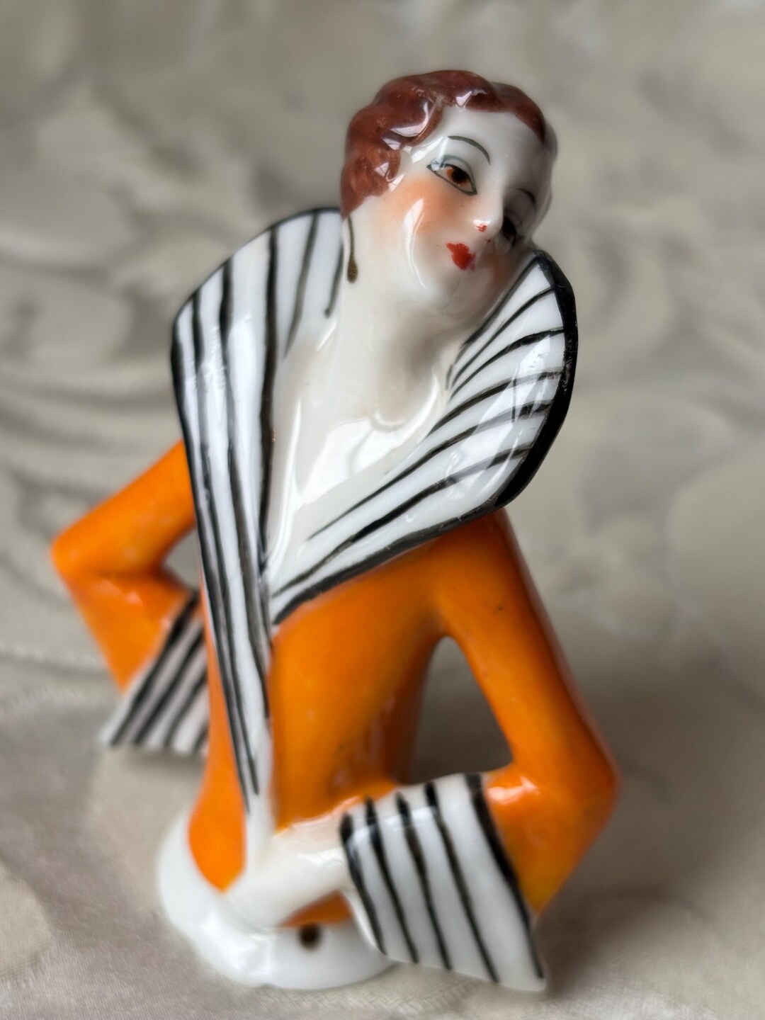 Exceptionnal and Rare Art Déco Fasold & Stauch Half Doll/demi-figurine ...