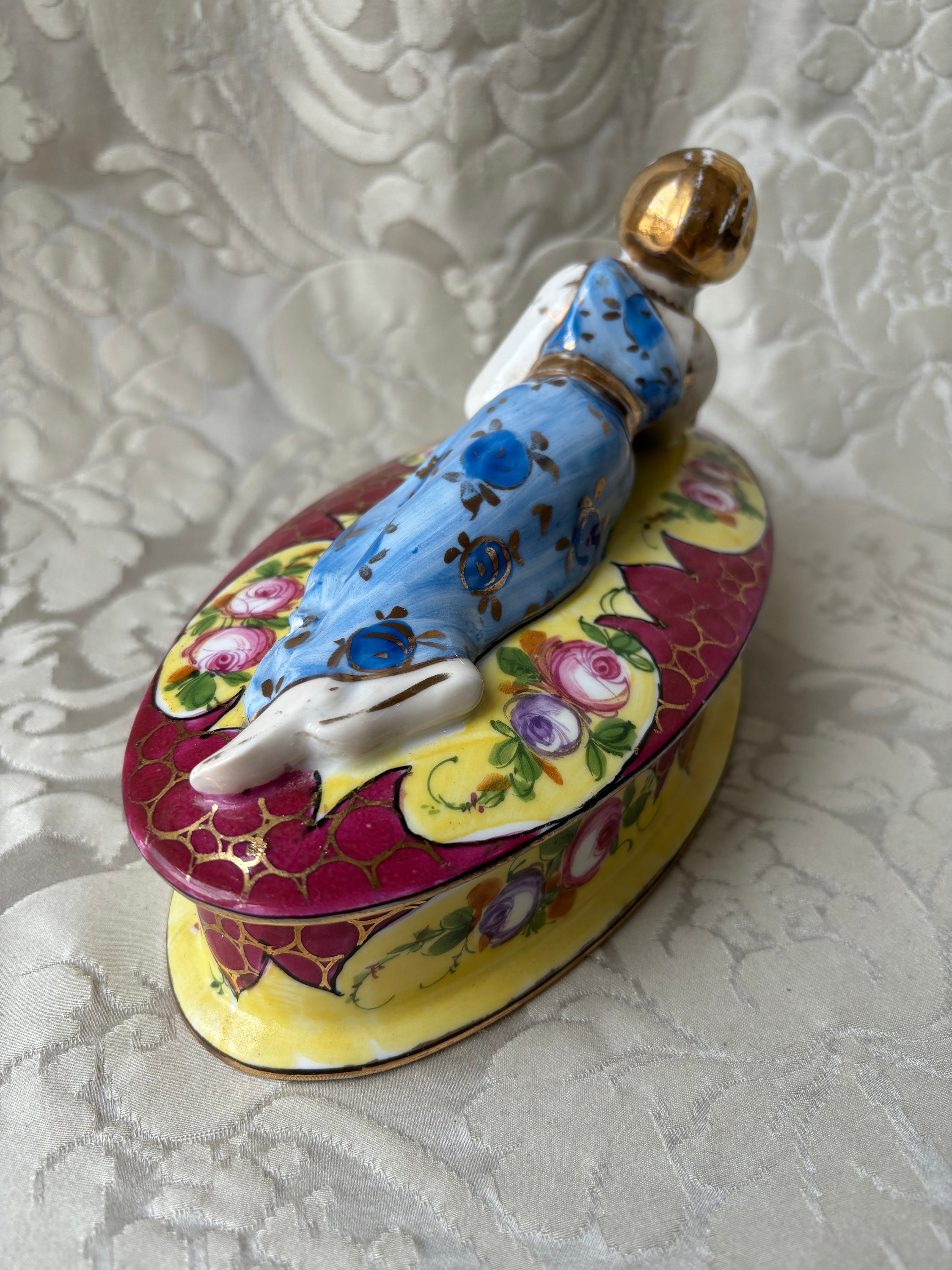 Exceptionnal French Limoges Art Deco Porcelain Box/1920/ Powder Box ...