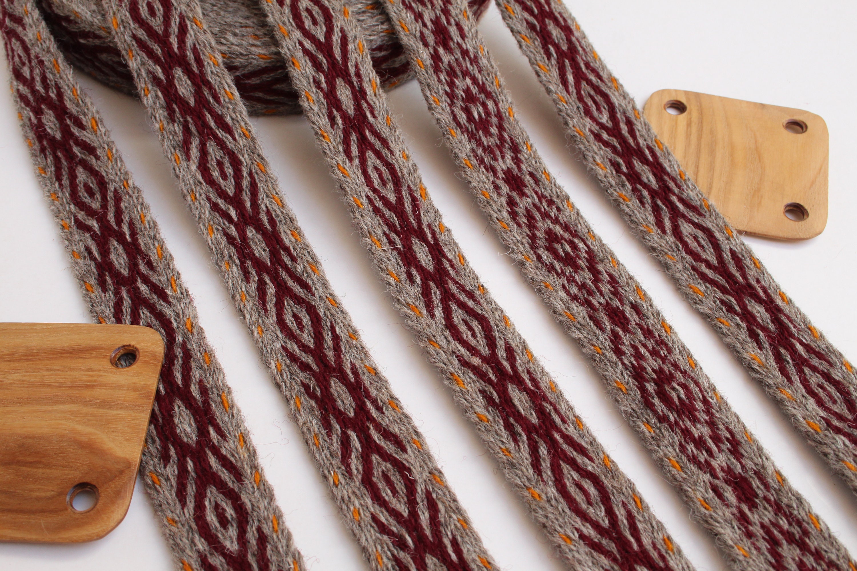 Tablet woven wool trim. Viking reenactment medieval | Etsy