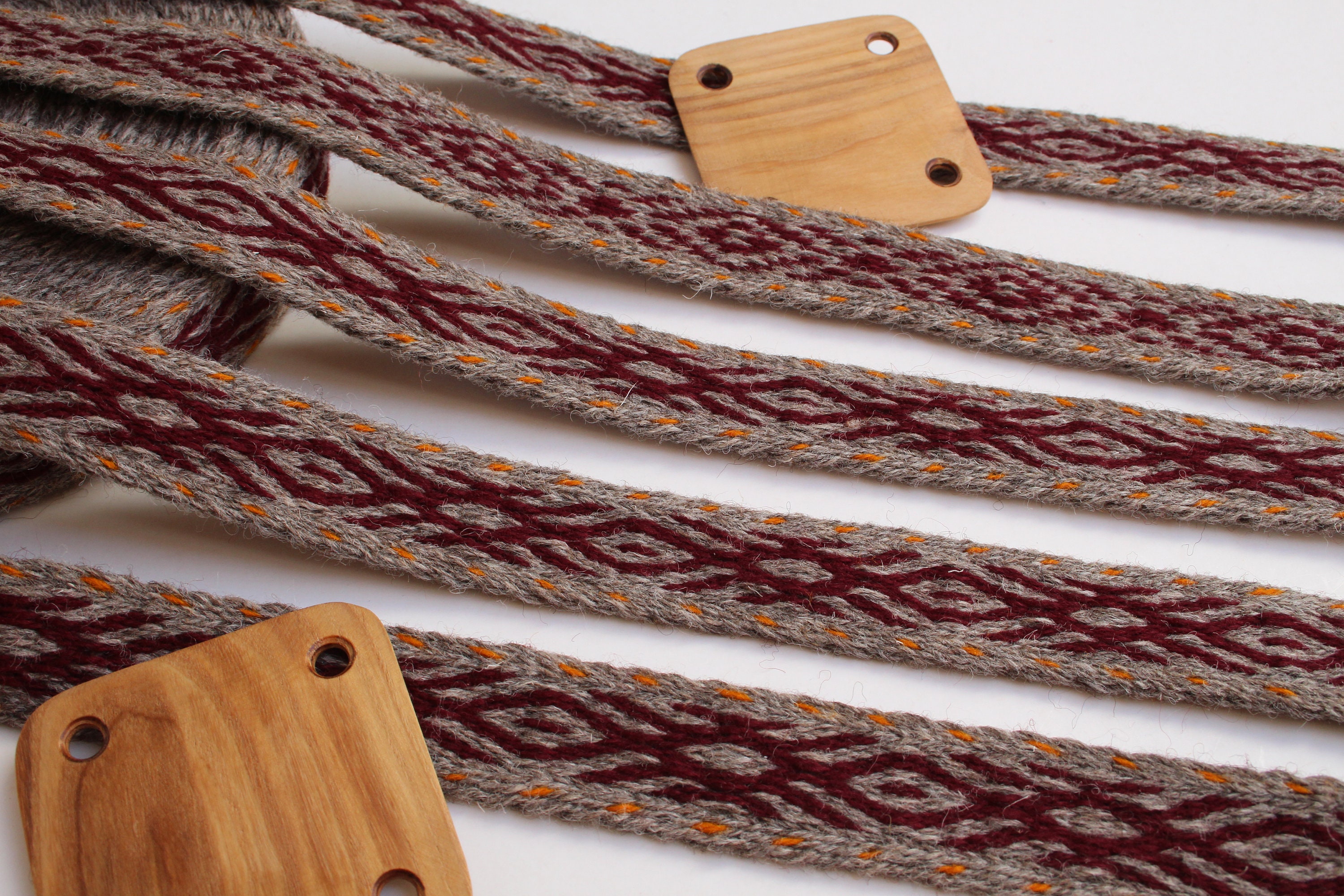 Tablet woven wool trim. Viking reenactment medieval | Etsy