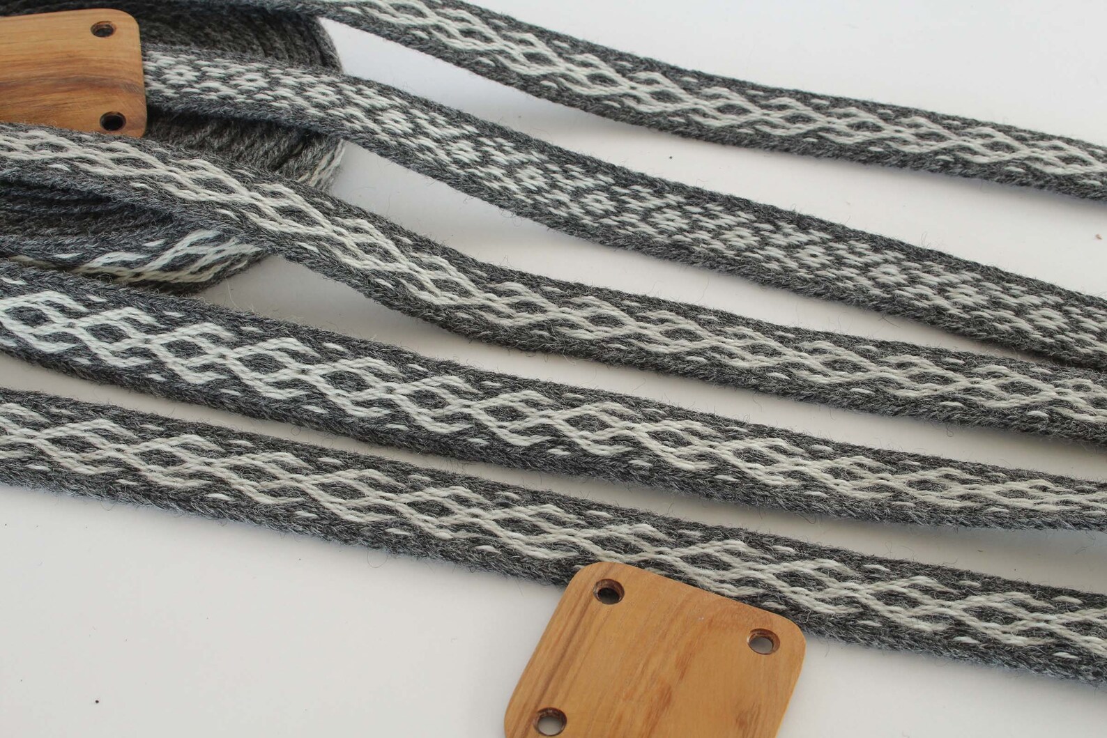 Tablet Woven Wool Trim. Viking Reenactment. Gray and White. | Etsy