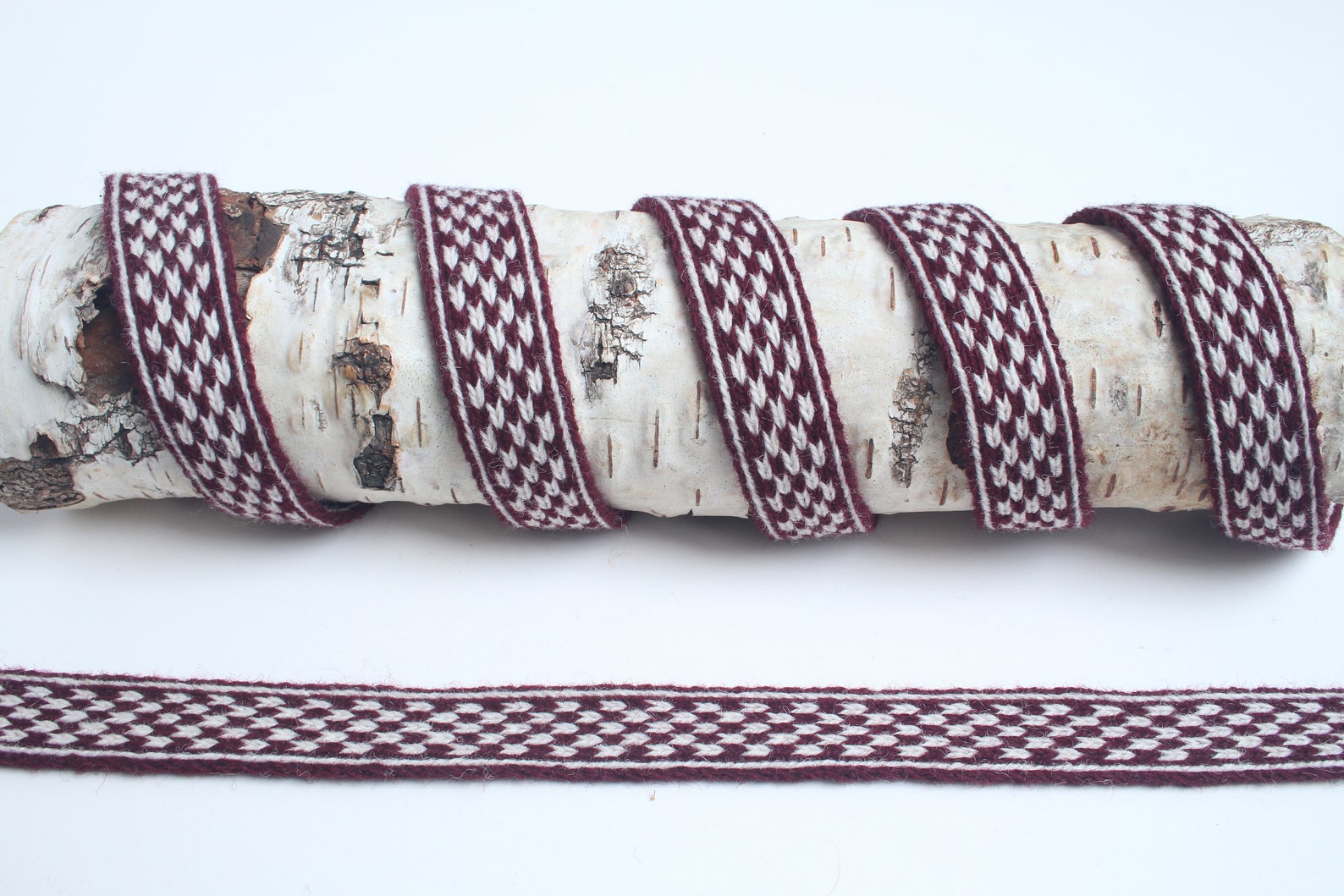 Tablet Woven Wool Trim. Viking Reenactment. Red and White. - Etsy
