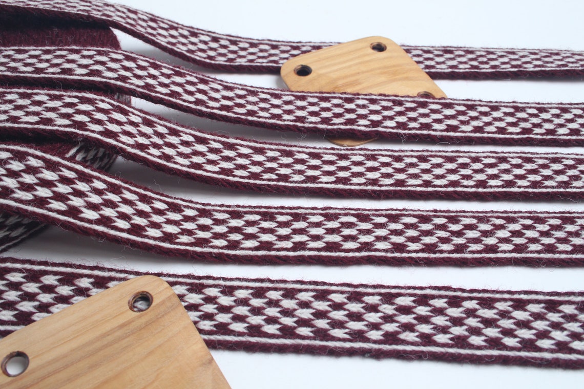 Tablet Woven Wool Trim. Viking Reenactment. Red and White. - Etsy