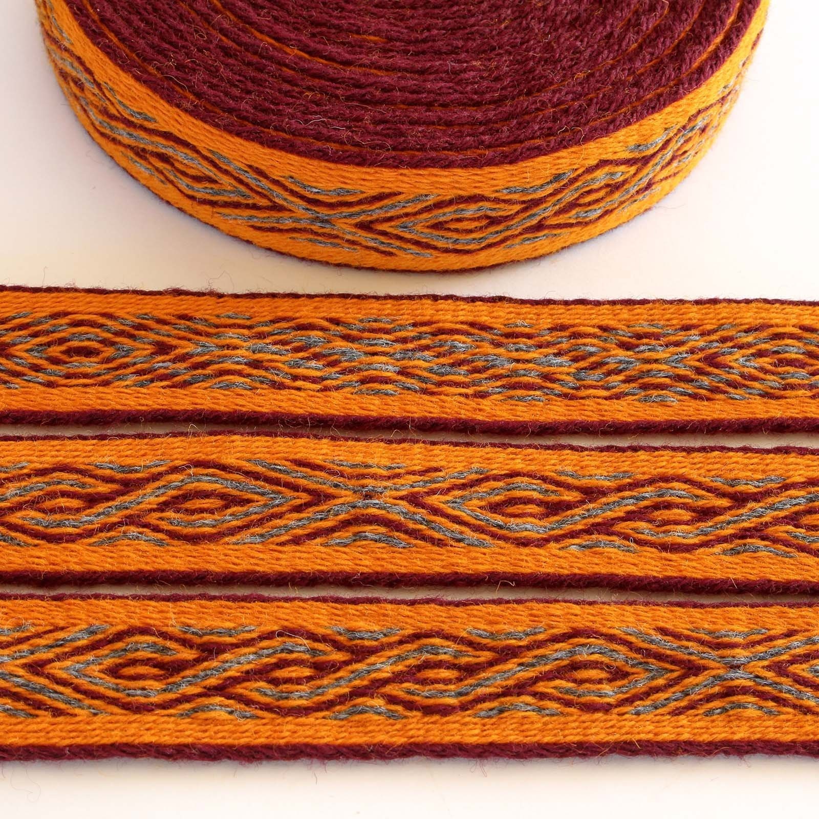 Tablet woven wool trim. Viking reenactment medieval | Etsy