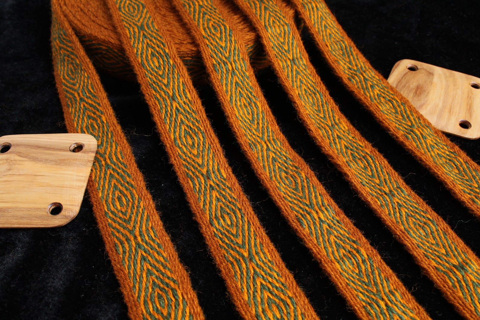 Tablet Woven Wool Trim. Viking Reenactment. Brown Green and - Etsy