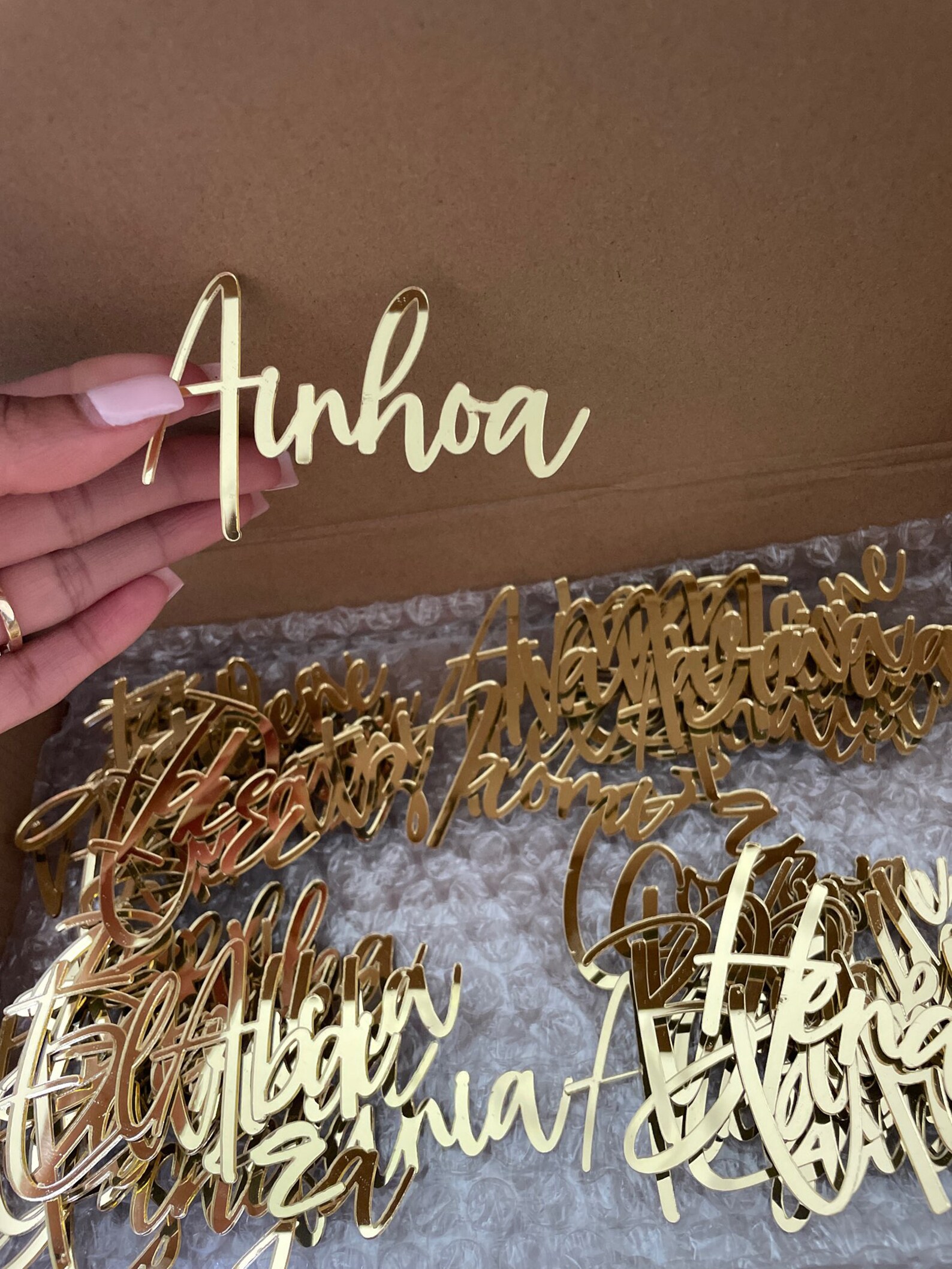 Custom Place Settings for Guests Bride and Groom Personalized Acrylic ...