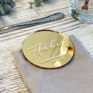 Personalized Acrylic Wedding Name Tags - Elegant Fall Wedding Decor ...