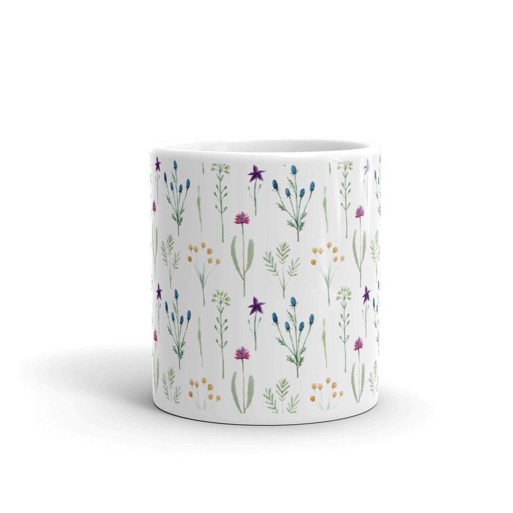 Mugs Spring Flowers. Water Color Flowers Design Coffee Mugs. - Etsy