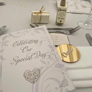 Personalized Acrylic Wedding Name Tags - Elegant Fall Wedding Decor ...