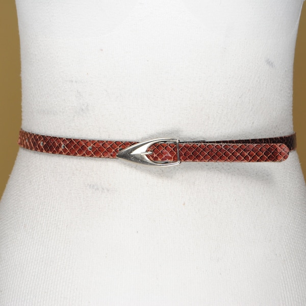 Red Snakeskin Belt - Etsy