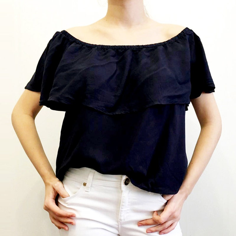Off Shoulder Ruffle Tops - Etsy