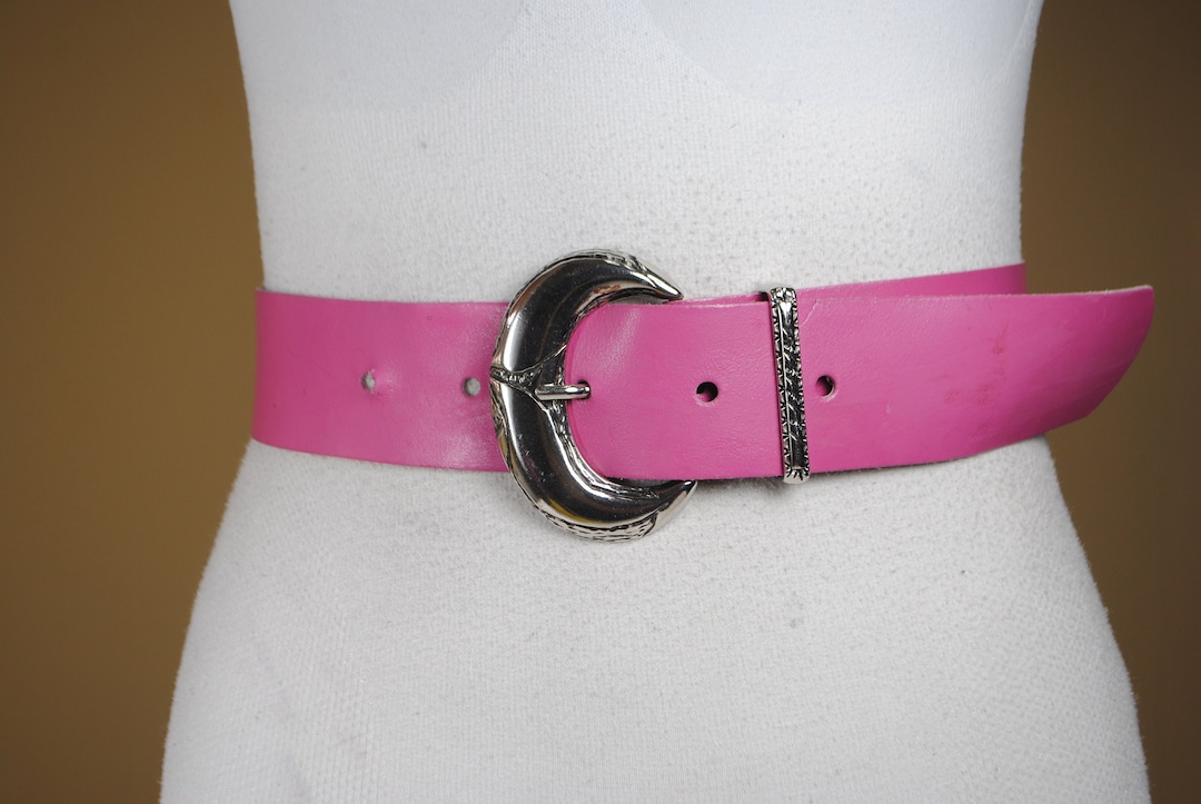 Ruby Pink Wide Leather Belt for Women - Etsy