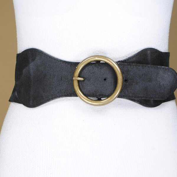 Wide Leather Belt - Etsy