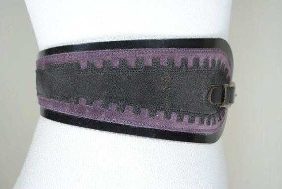Diesel Dirndl Belt, Black purple wide dirndl belt for… - Gem