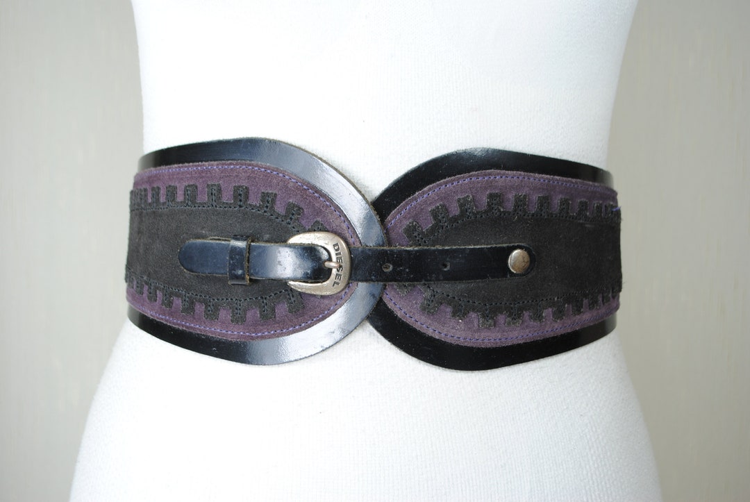 Diesel Dirndl Belt Black Purple Wide Dirndl Belt for Women - Etsy