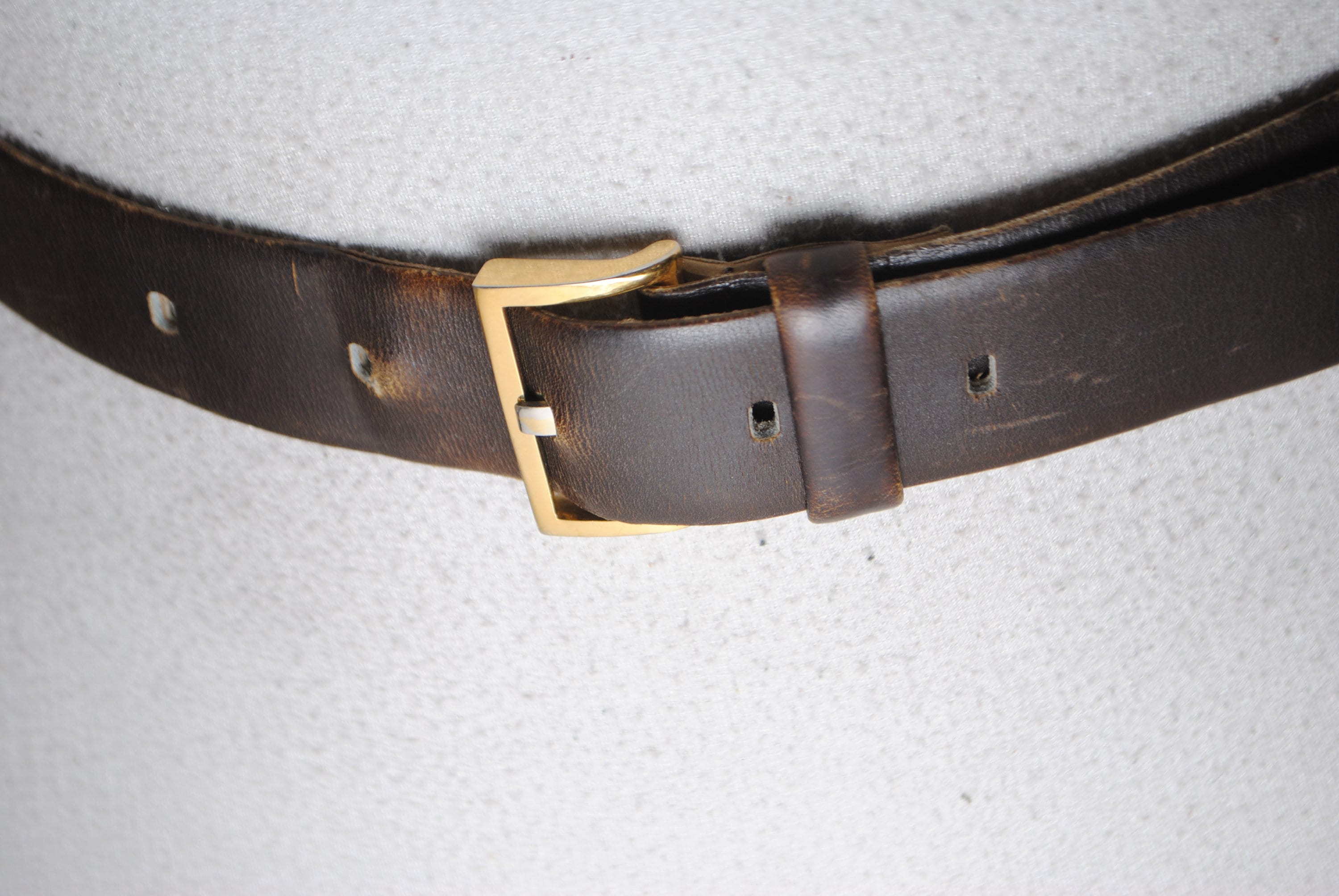 Skinny Chocolate Brown Belt - Etsy