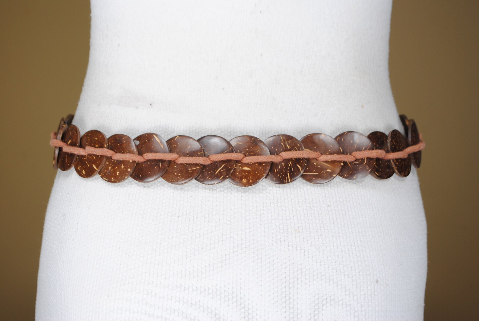 46'' Circular Wooden Linked Belt Brown Wood Cotton - Etsy UK