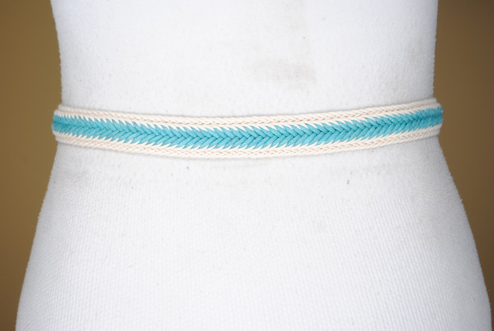 70s 45'' Blue White Cotton Woven Belt for Women | Etsy