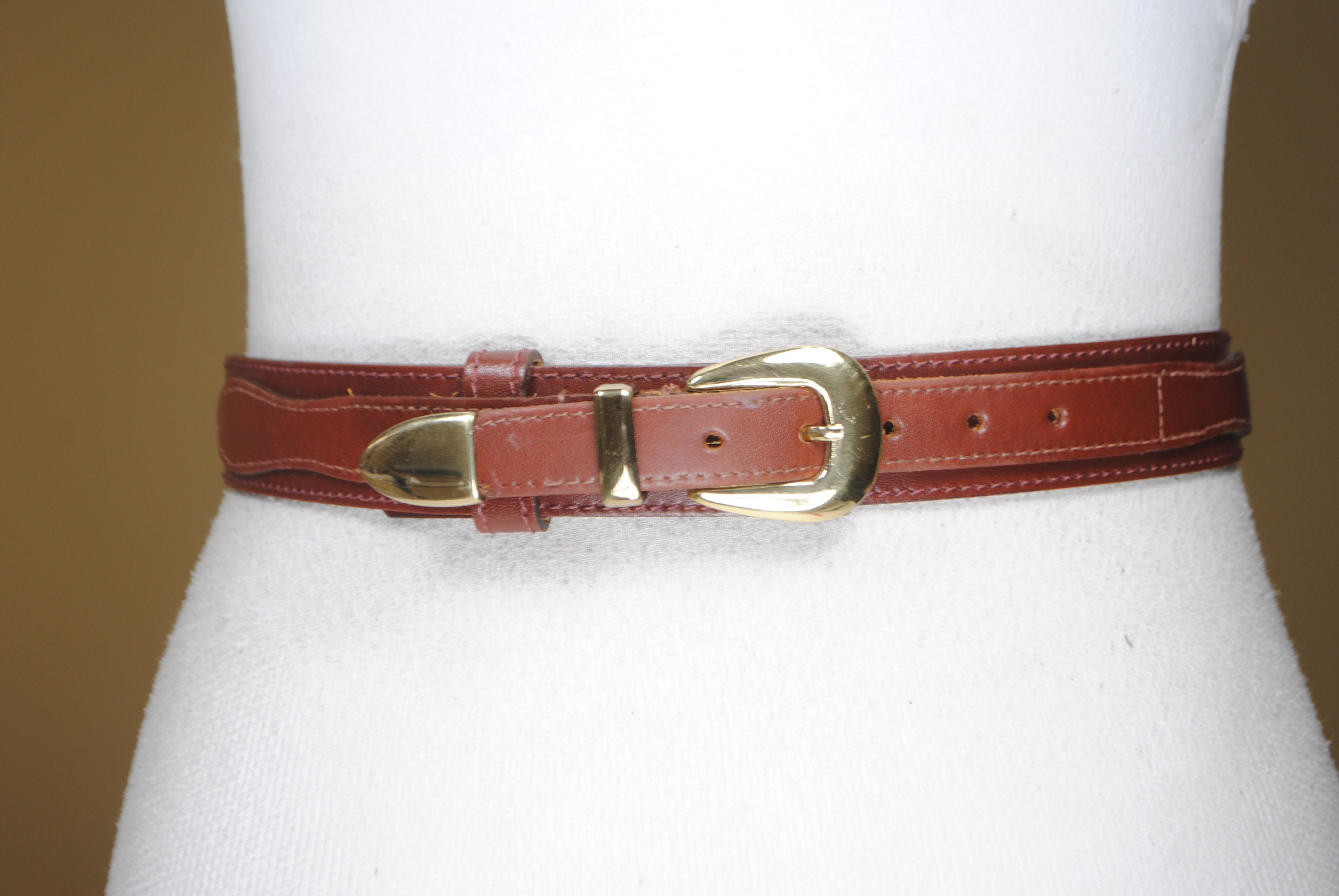 Brauner Cowgirl Gürtel für Frauen mit goldfarbener Schnalle | Etsy