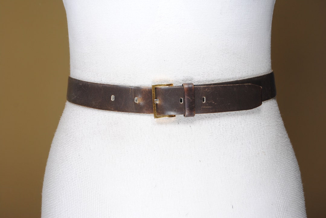 Skinny Chocolate Brown Belt - Etsy