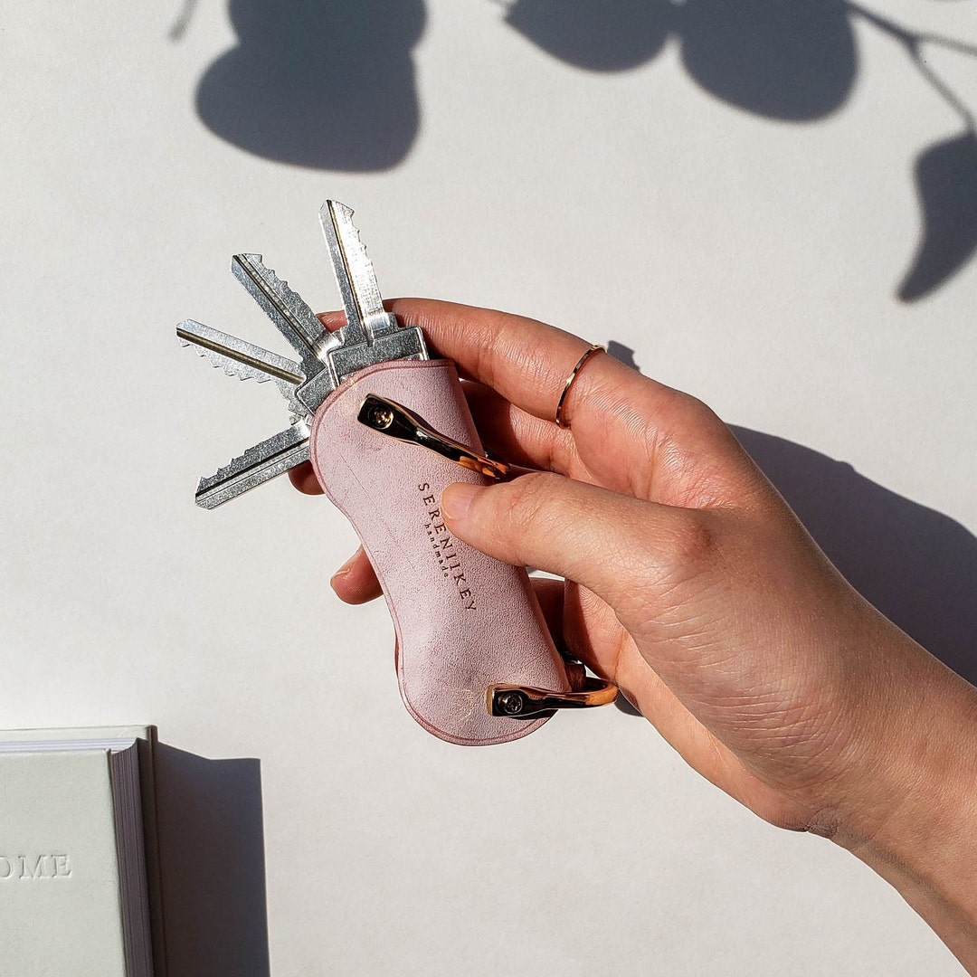 Key Organizer Pink Leather Key Cover Key Case Key Pouch - Etsy