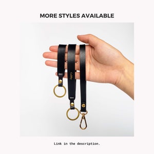 Colorful Leather Key Fob Strap With Engraving Gold Keyring loop - Etsy