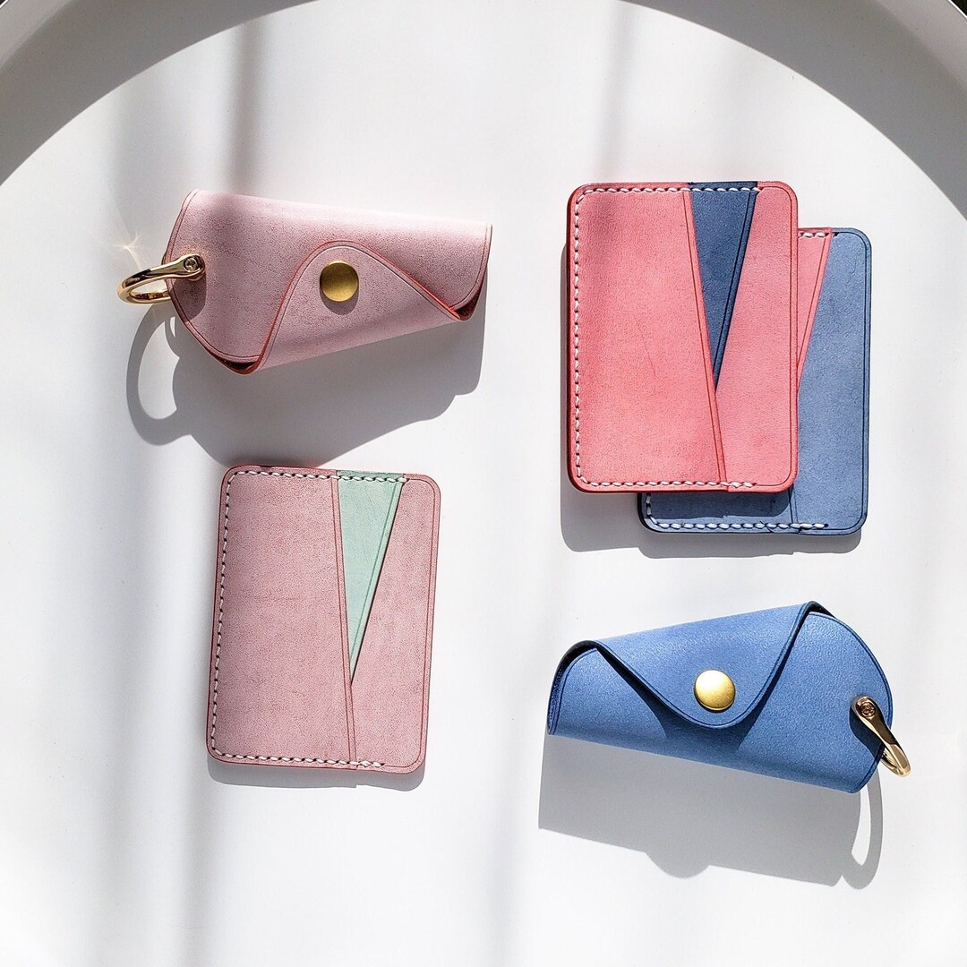 Gift Bundle of Mango Keychain Wallet Leather Key Case & Slim Card ...