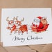 Funny Santa Christmas Card, Santa Claus & Reindeer Greeting Card, Funny ...