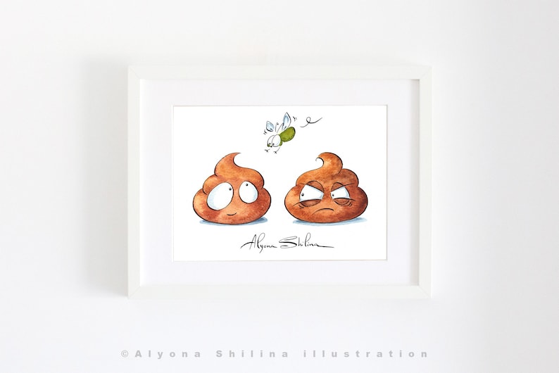 Funny Poop Art Decor Poop Postcard Poop Funny Gift - Etsy