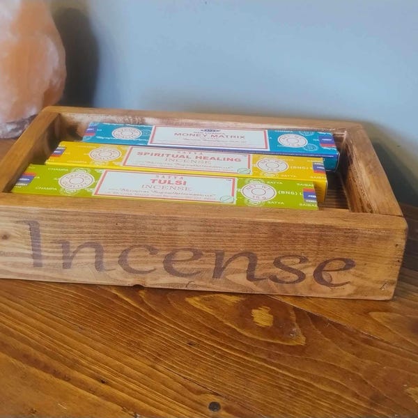 Wooden Incense Container - Etsy UK